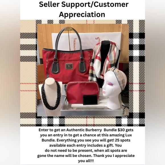Burberry | Bags | Authentic Burberry Bundle Customer Appreciation ...